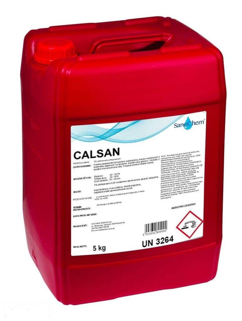Preparat spumant impotriva reziduurilor minerale si rugina Calsan 5kg